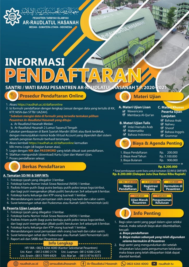 FLYER PENDAFTARAN | Ar-Raudlatul Hasanah
